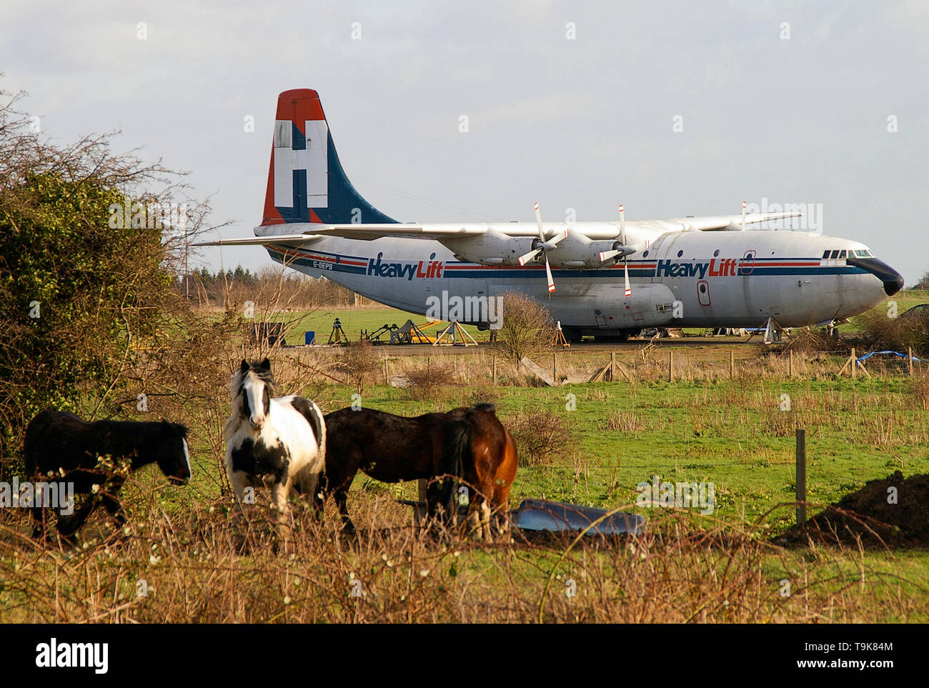 Short Belfast plane G-BEPS of Heavylift stored at London Southend ...