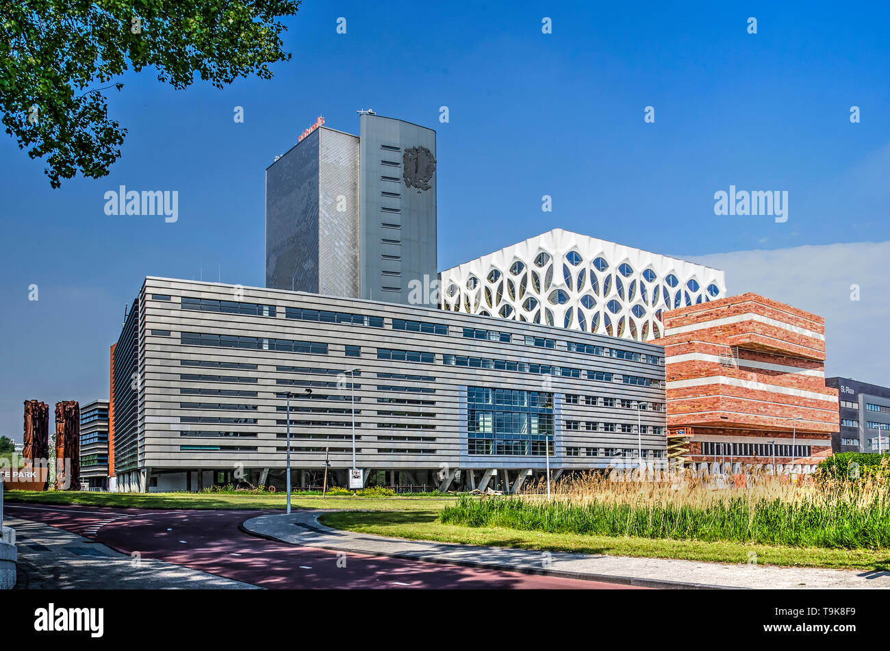 Leiden, The Netherlands, May 18, 2019: overview of the buildings of ...