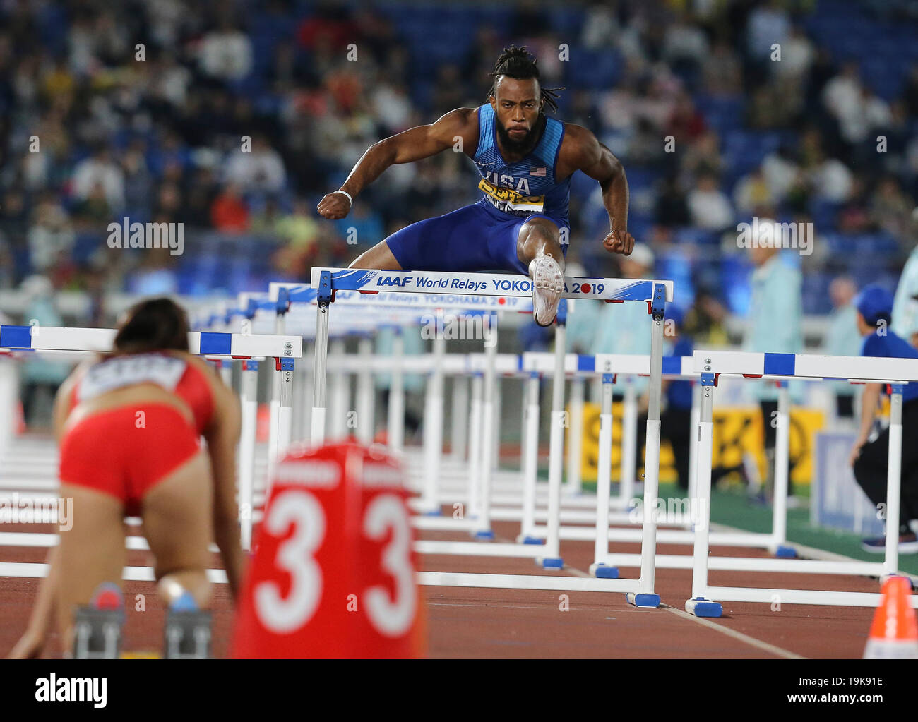 YOKOHAMA, JAPAN - MAY 10: Freddie Crittenden of the USA in the shuttle ...