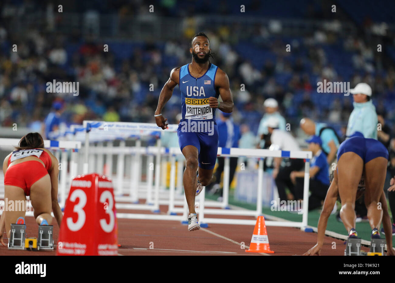 YOKOHAMA, JAPAN - MAY 10: Freddie Crittenden of the USA in the shuttle ...