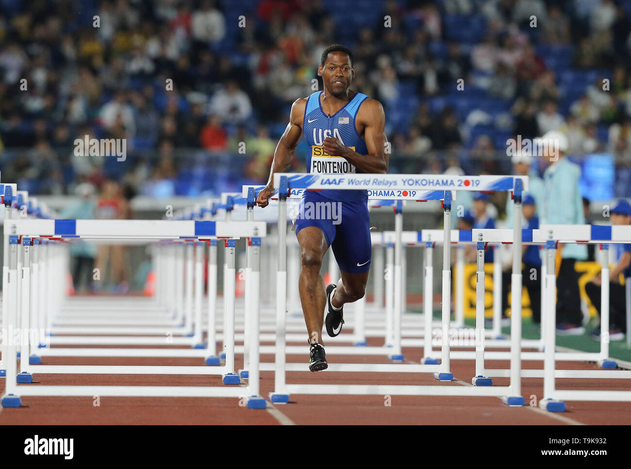YOKOHAMA, JAPAN - MAY 10: Ryan Fontenot of the USA in the shuttle ...