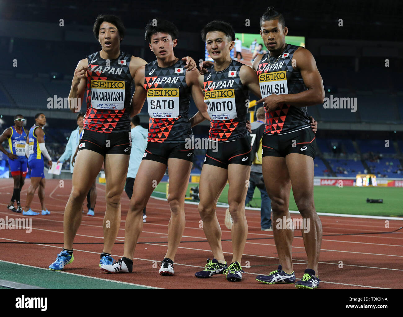 YOKOHAMA, JAPAN - MAY 10: Kota Wakabayashi, Kentaro Sato, Yoshinobu ...