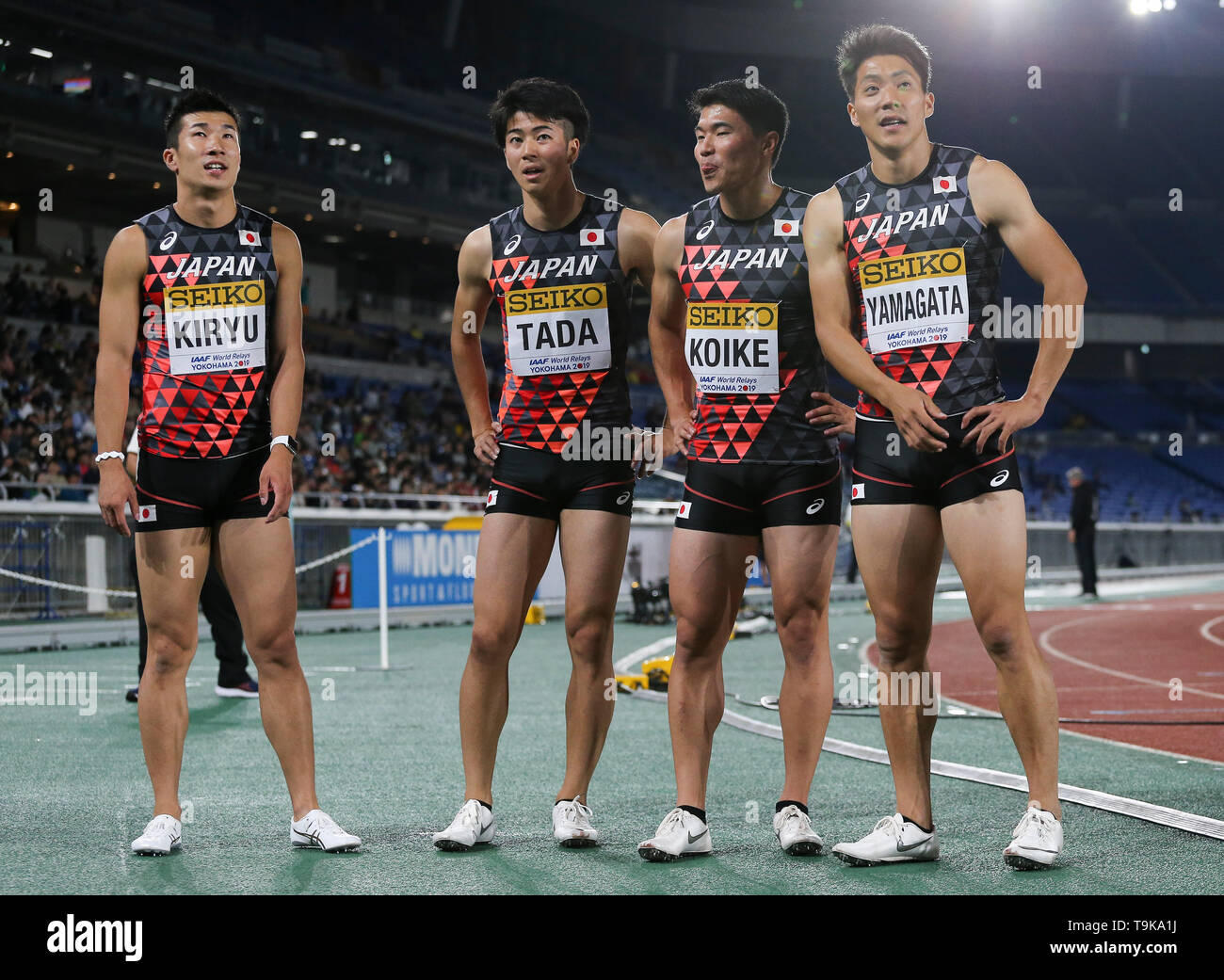 YOKOHAMA, JAPAN - MAY 10: Yoshihide Kiryu, Shuhei Tada, Yuki Koike and ...