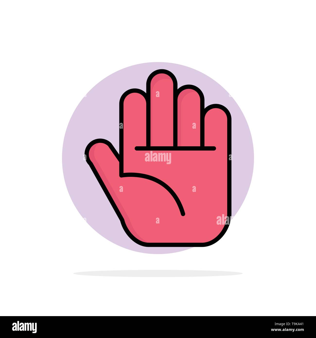 Red circle with hand stop hi-res stock photography and images - Alamy
