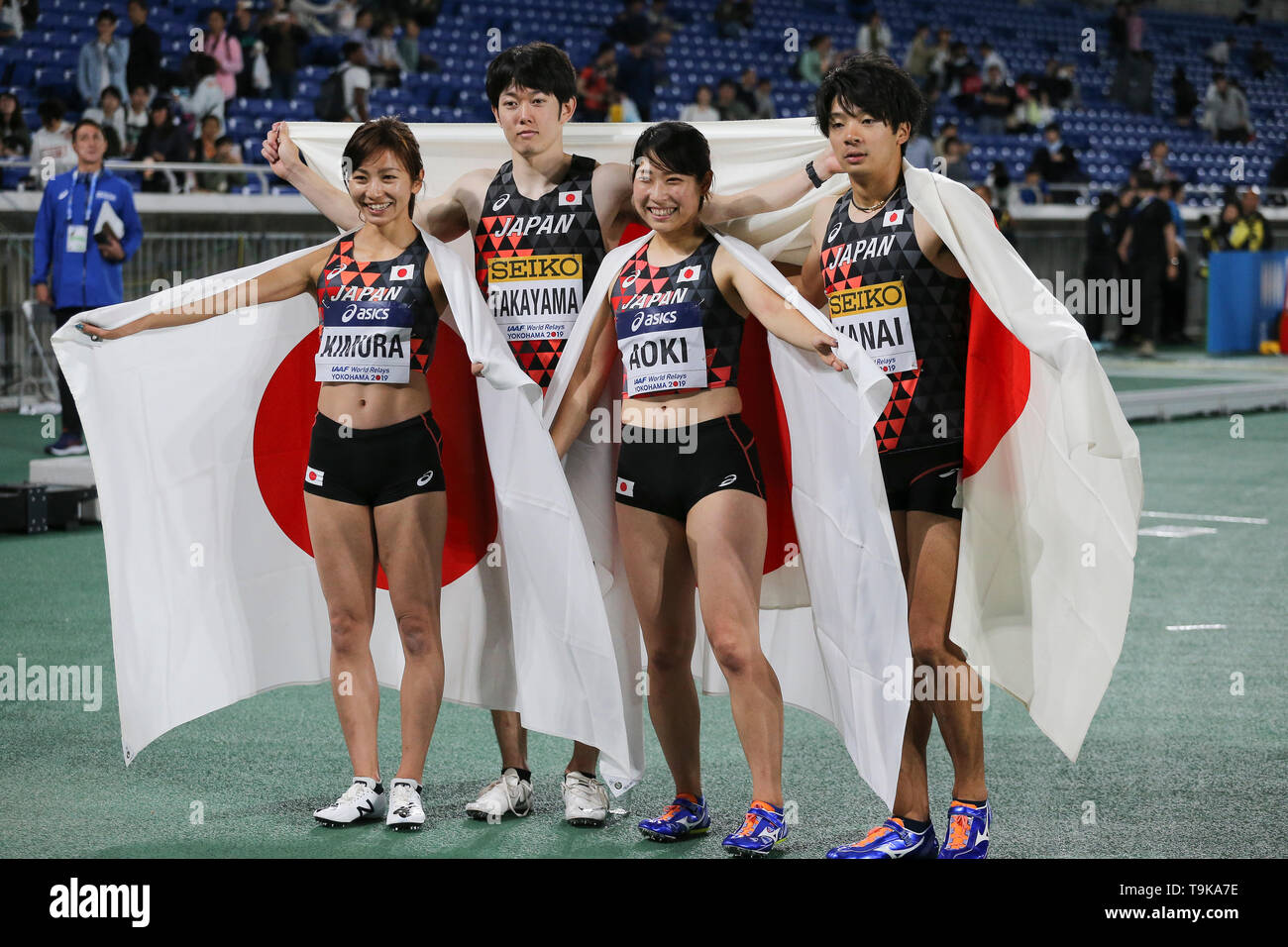 YOKOHAMA, JAPAN - MAY 10: Ayako Kimura, Shunya Takayama, Masumi Aoki ...