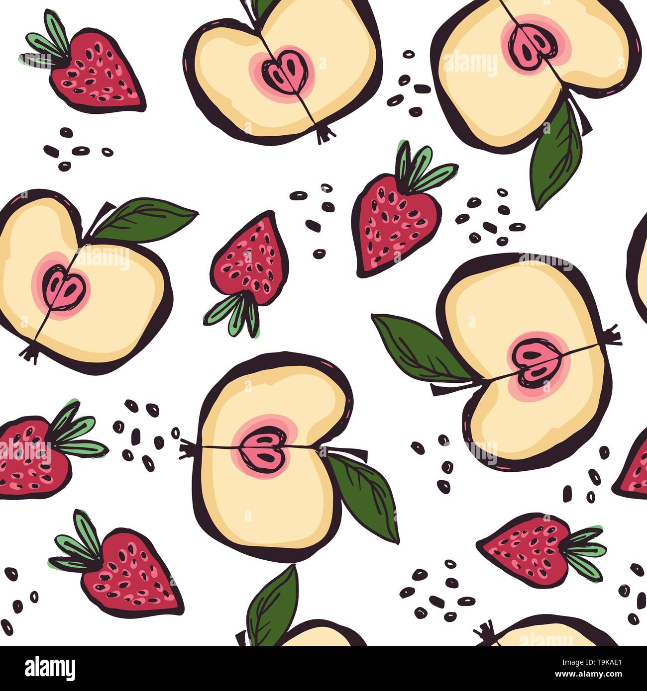 Summer fruit fruits Stock Vector Images - Alamy