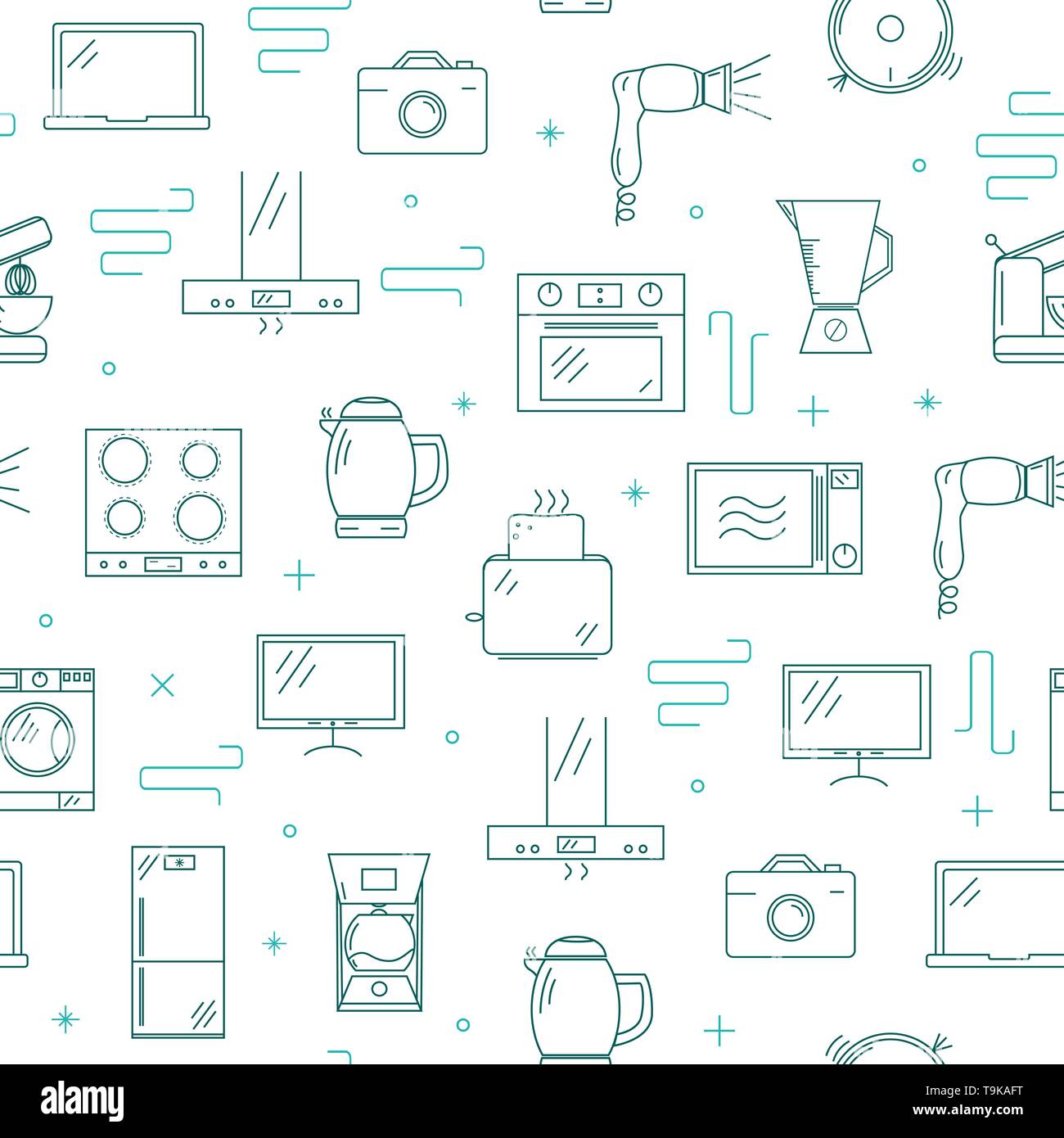 Kitchen appliances electric mixer Stock Vector Images - Alamy