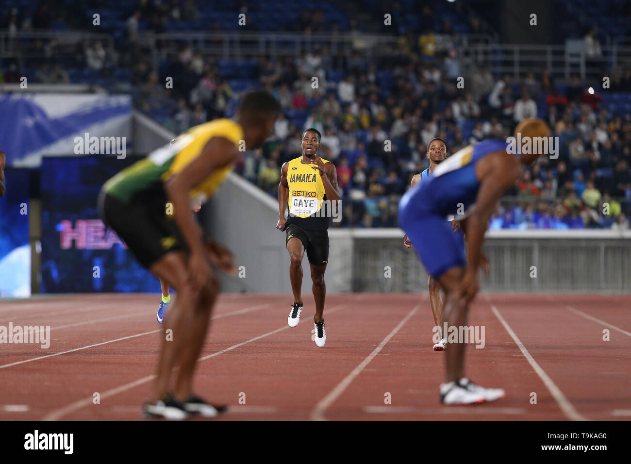 YOKOHAMA, JAPAN - MAY 10: Demish Gaye of Jamaica during Day 1 of the ...