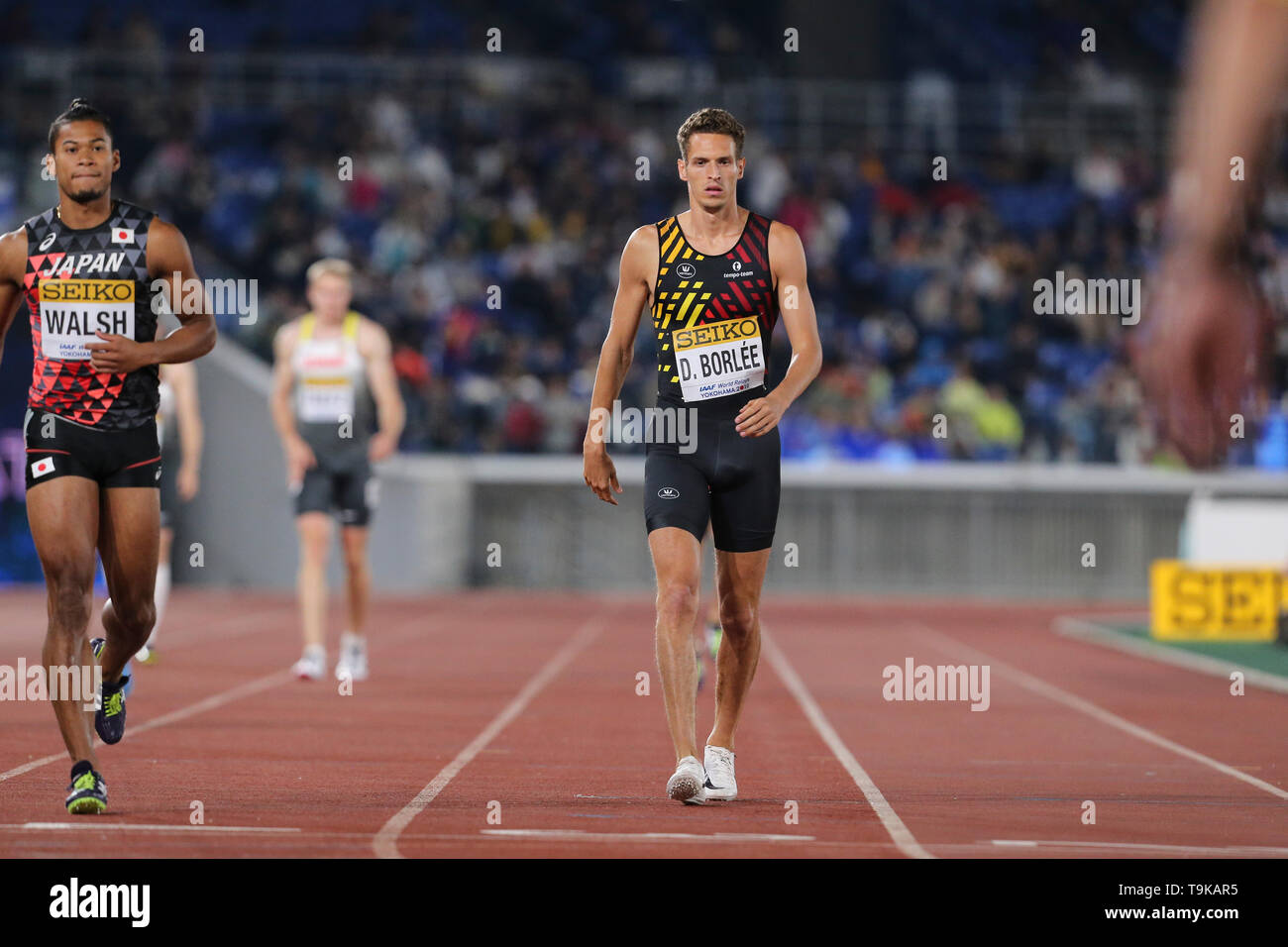 YOKOHAMA, JAPAN - MAY 10: Dylan Borlée of Belgium during Day 1 of the ...