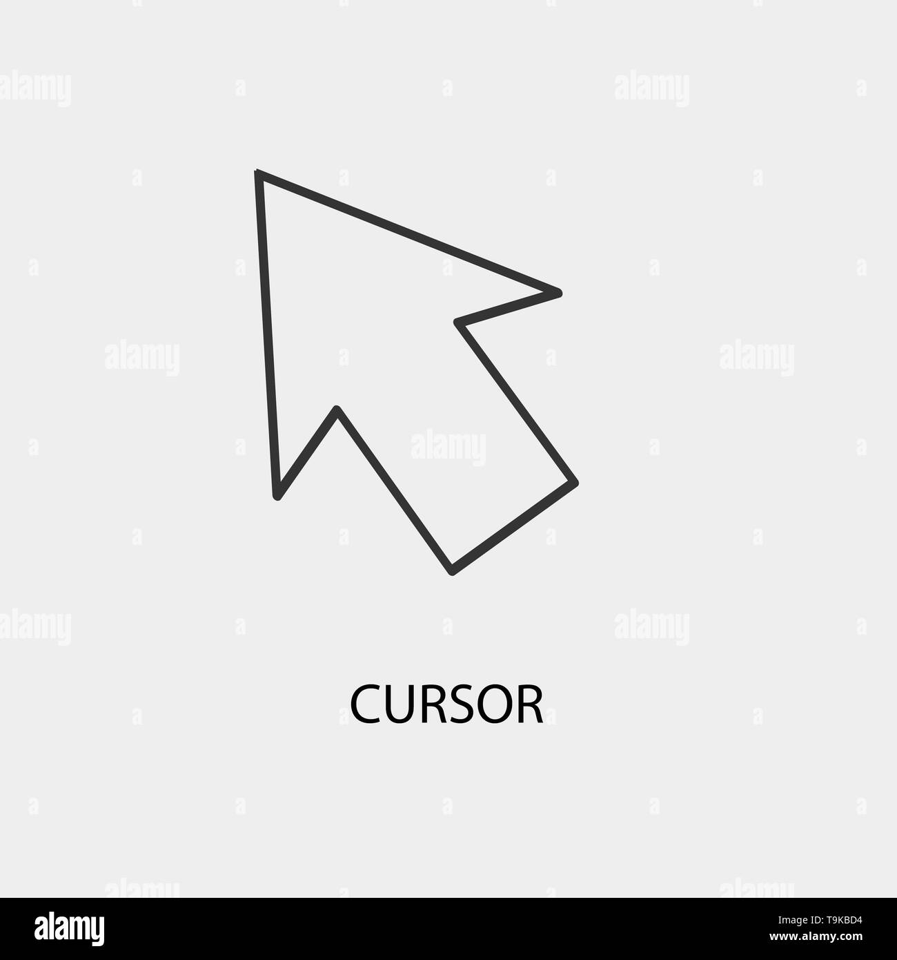Cursor vector icon illustration sign Stock Photo - Alamy