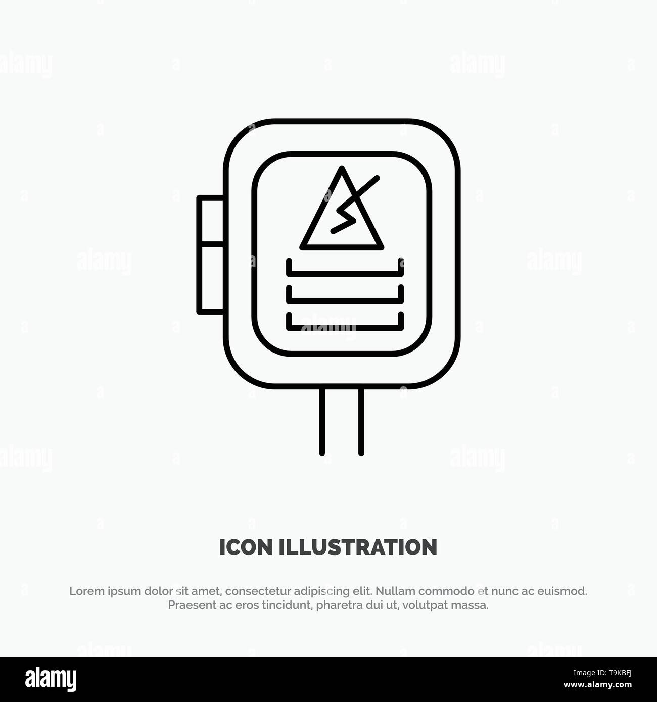 Voltage, Energy, Power, Transformer Line Icon Vector Stock Vector Image ...