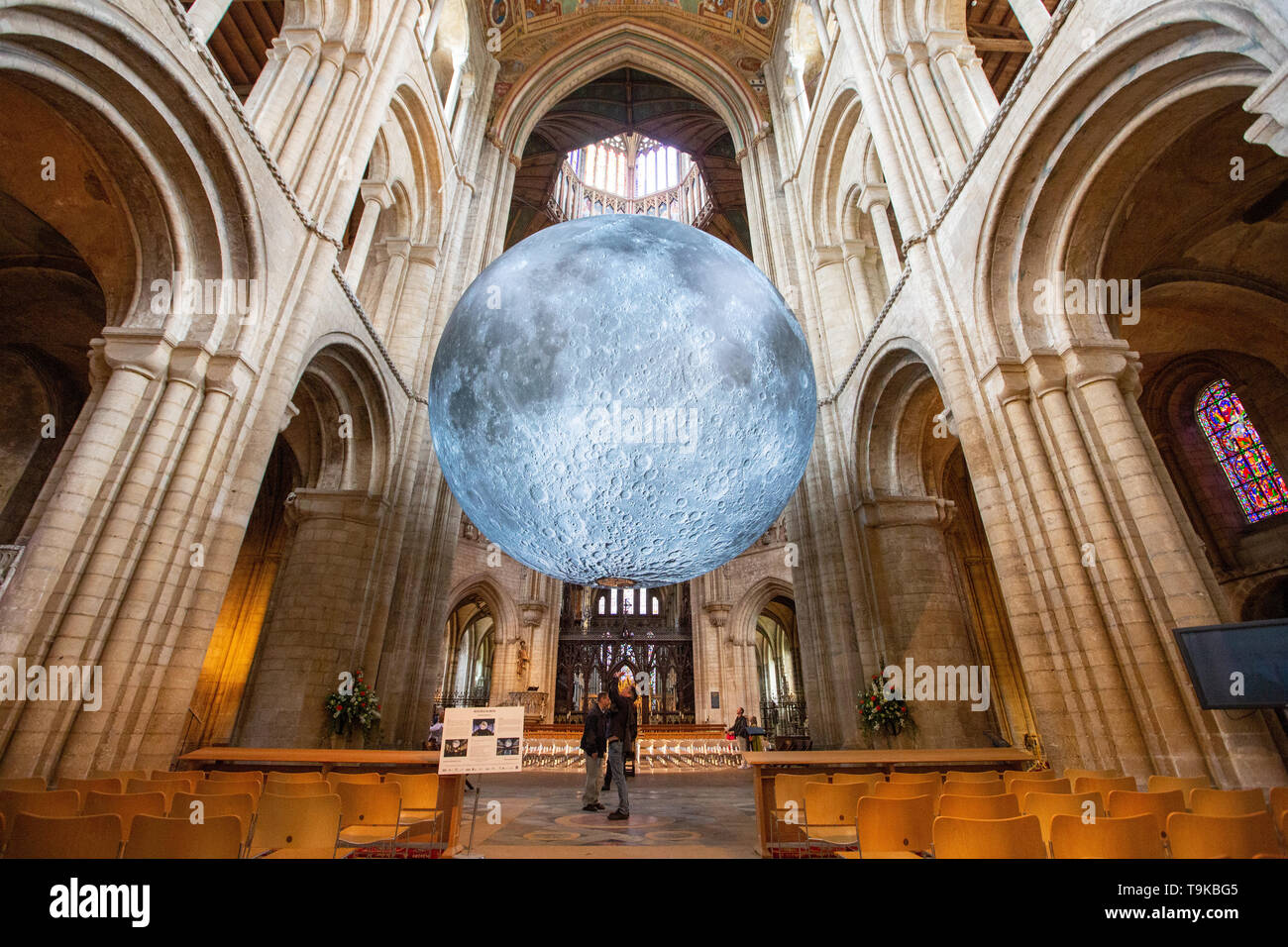 Picture dated May 18th shows the Moon installation in Ely Cathedral in ...