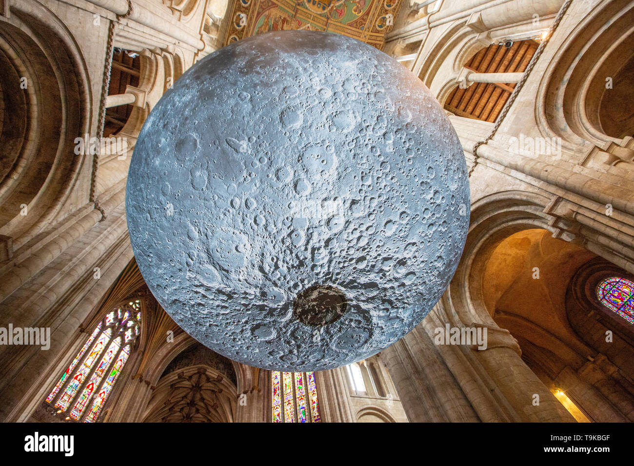 Picture dated May 18th shows the Moon installation in Ely Cathedral in ...