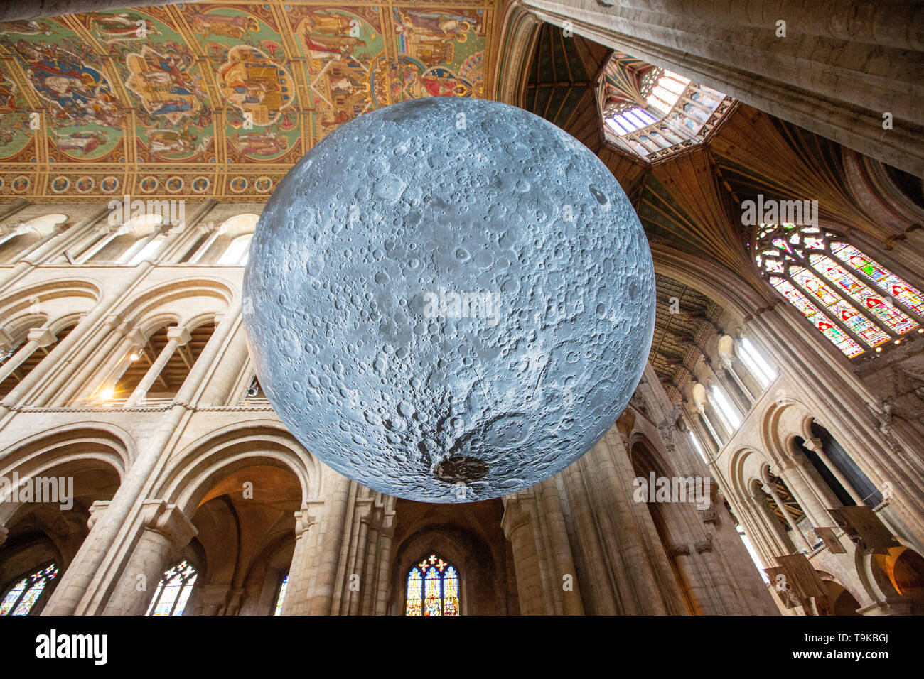 Picture dated May 18th shows the Moon installation in Ely Cathedral in ...