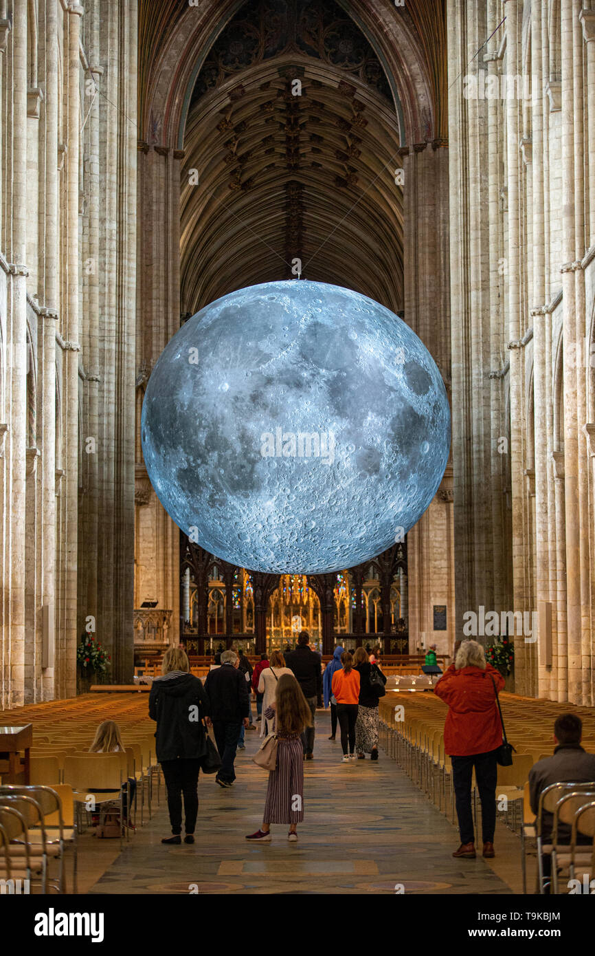 Picture dated May 18th shows the Moon installation in Ely Cathedral in ...