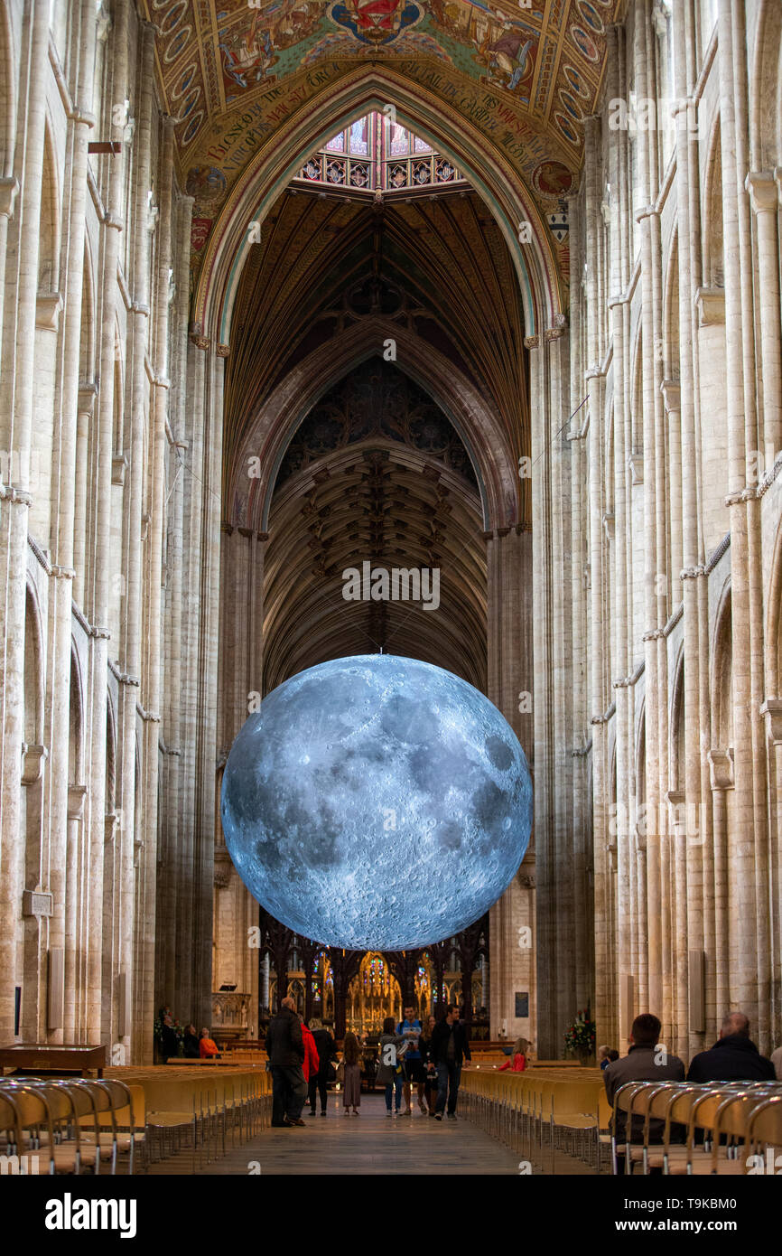 Picture dated May 18th shows the Moon installation in Ely Cathedral in ...