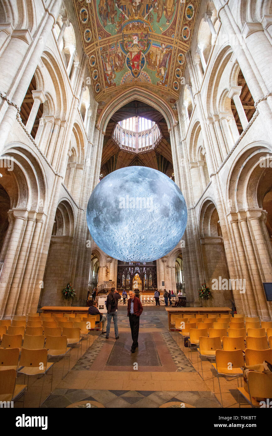 Picture dated May 18th shows the Moon installation in Ely Cathedral in ...