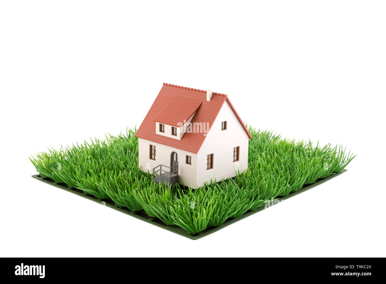 Green Grass House Background