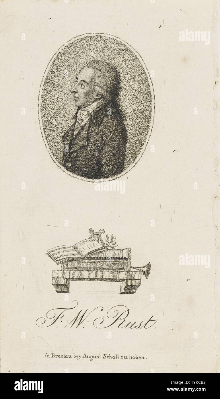 Portrait of the violinist and composer Friedrich Wilhelm Rust (1739 ...