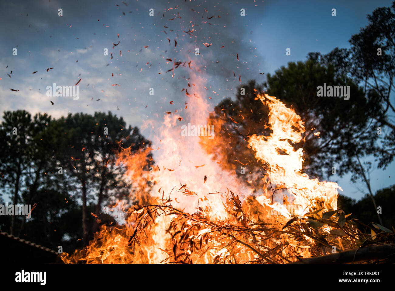 Fire in Portugal Stock Photo - Alamy