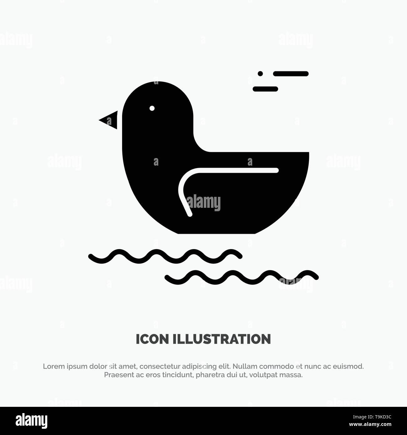 Duck swimming river water lake wildlife Cut Out Stock Images & Pictures ...