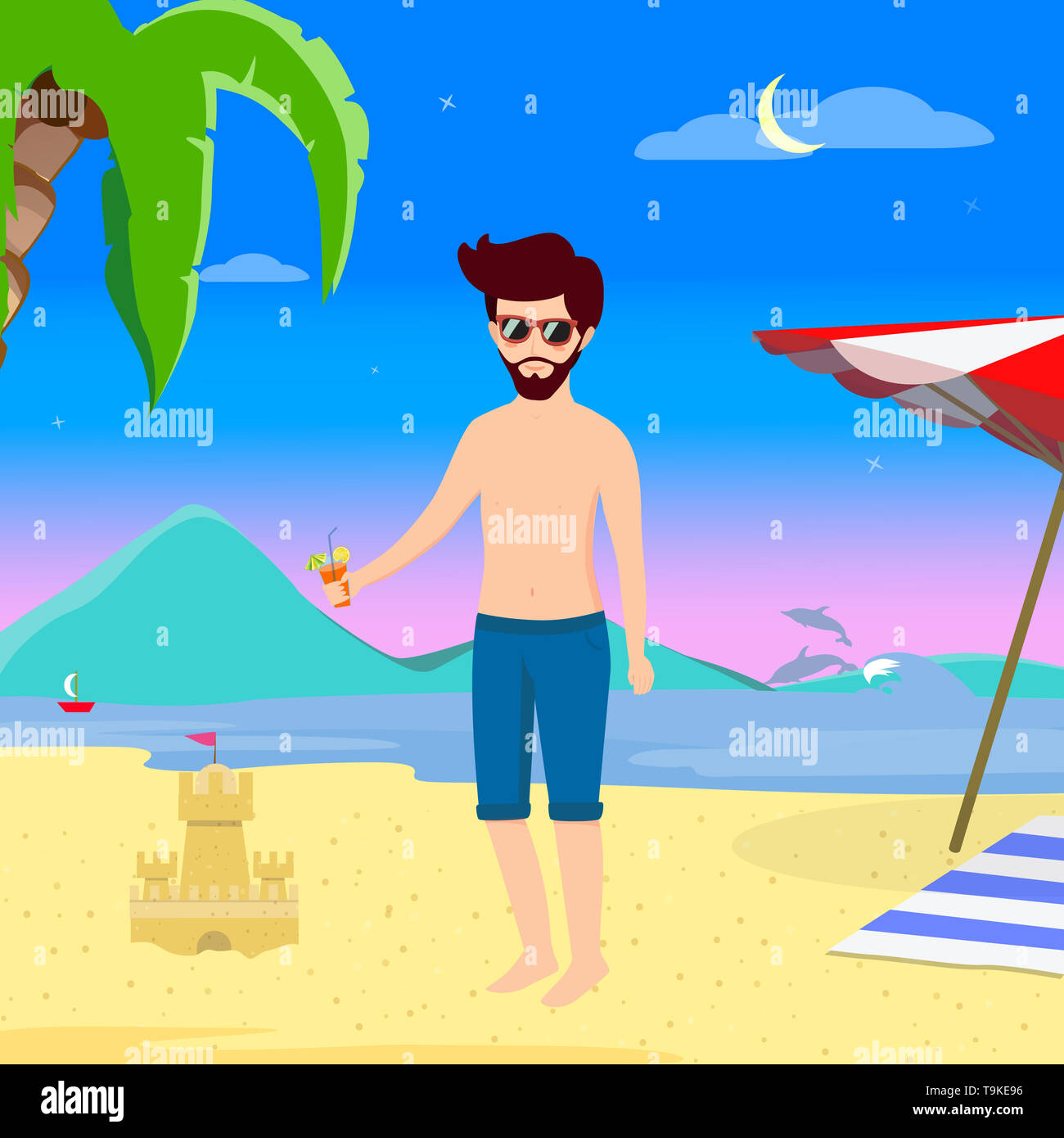 Hipster Summer Beach