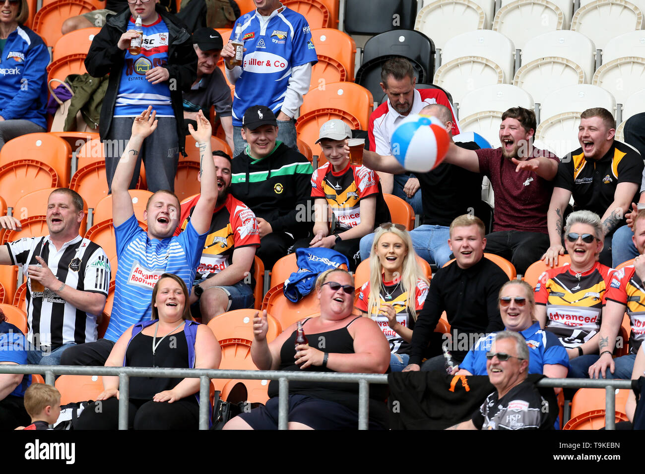 Barrow fans in the stands during the Betfred Championship Summer Bash ...