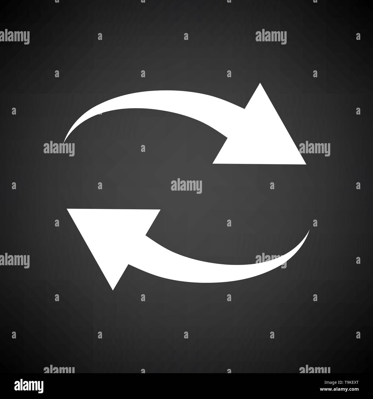 Interaction Icon. White on Black Background. Vector Illustration Stock ...