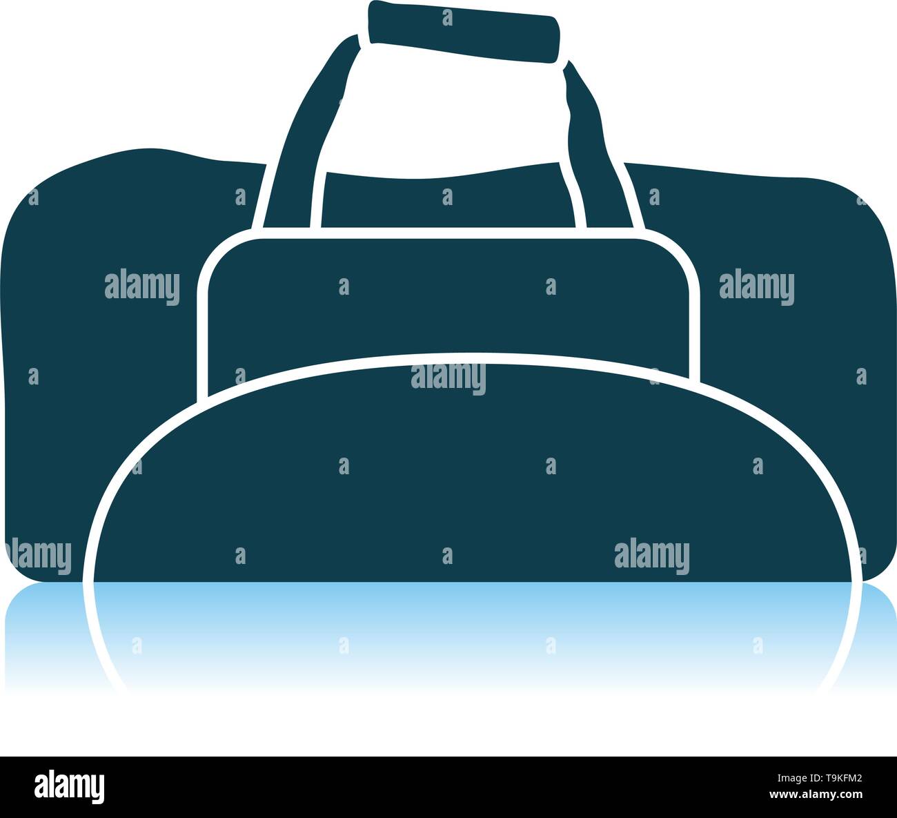 Fitness Bag Icon. Shadow Reflection Design. Vector Illustration Stock ...