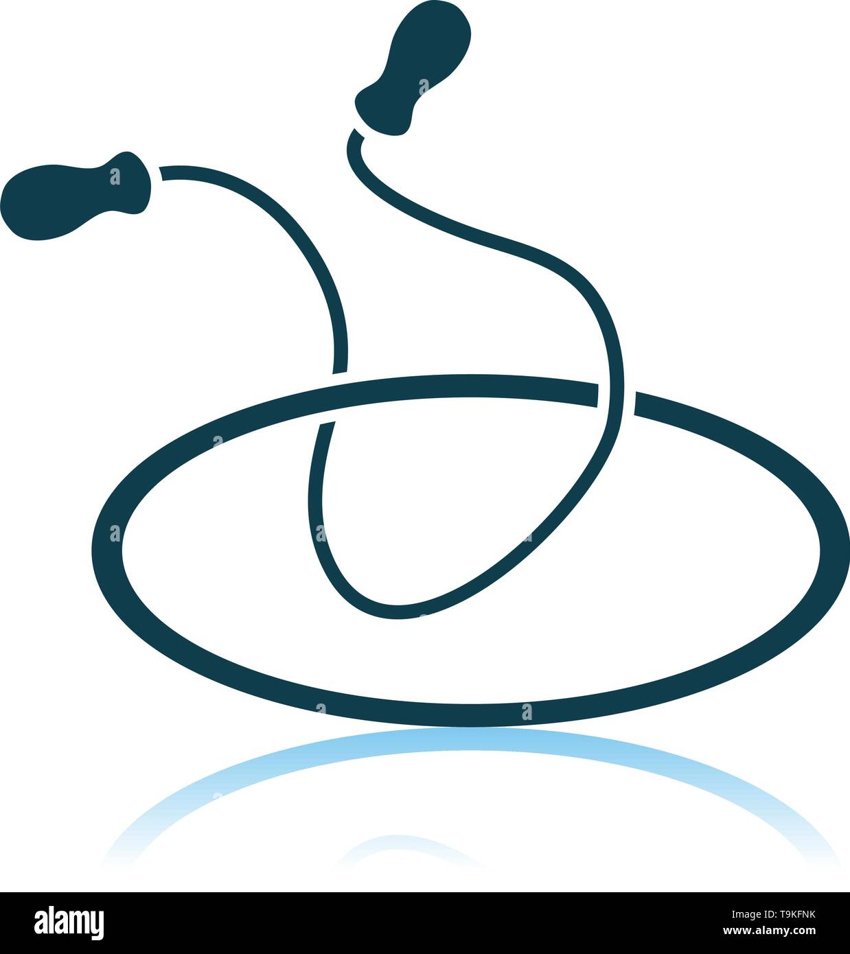 Jump Rope And Hoop Icon. Shadow Reflection Design. Vector Illustration ...