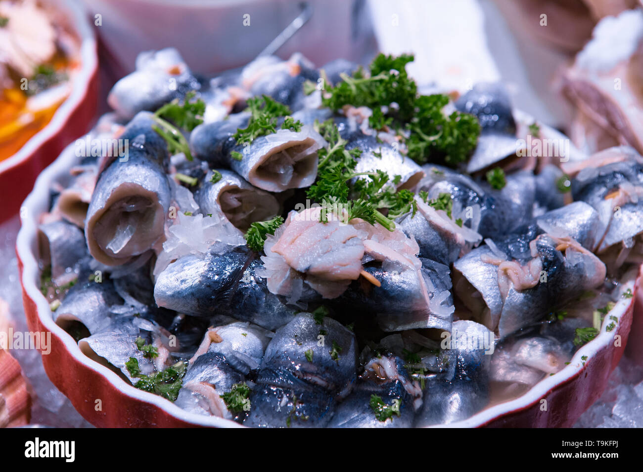 Fresh fish display on English Market for sale. Cork/Ireland Stock Photo ...