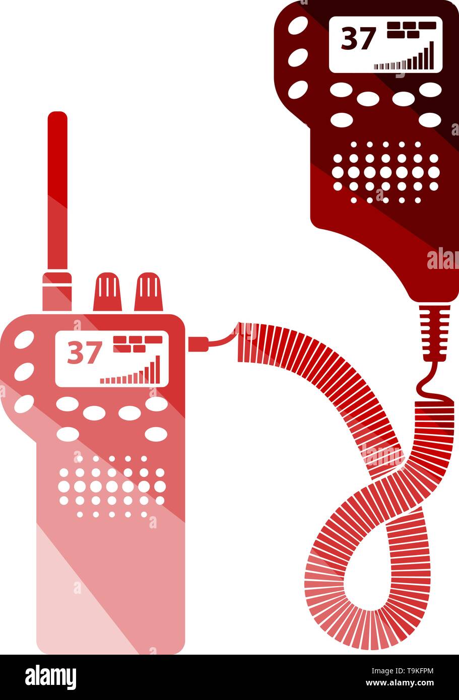 Police Radio Icon. Flat Color Ladder Design. Vector Illustration Stock ...