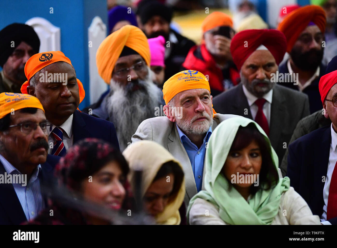 Labour leader Jeremy Corbyn and his wife Laura Alvarez (bottom right ...