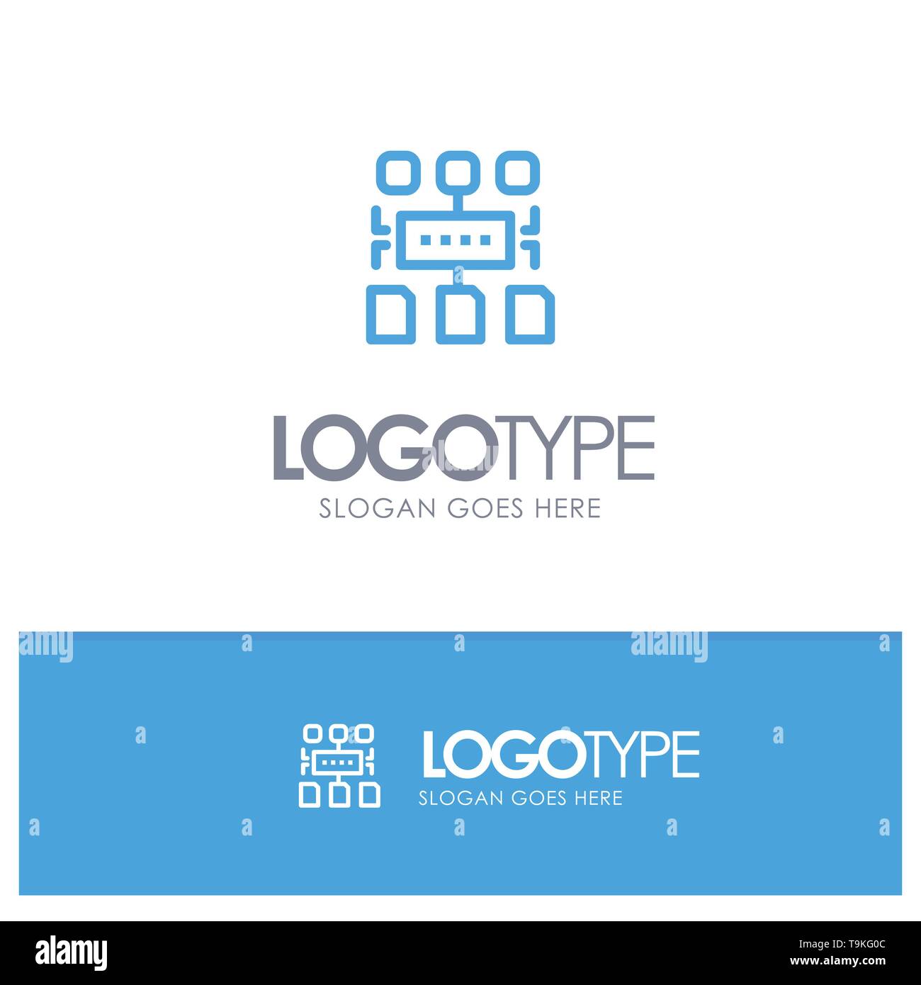 Algorithm, Program, User, Document Blue Logo Line Style Stock Vector ...