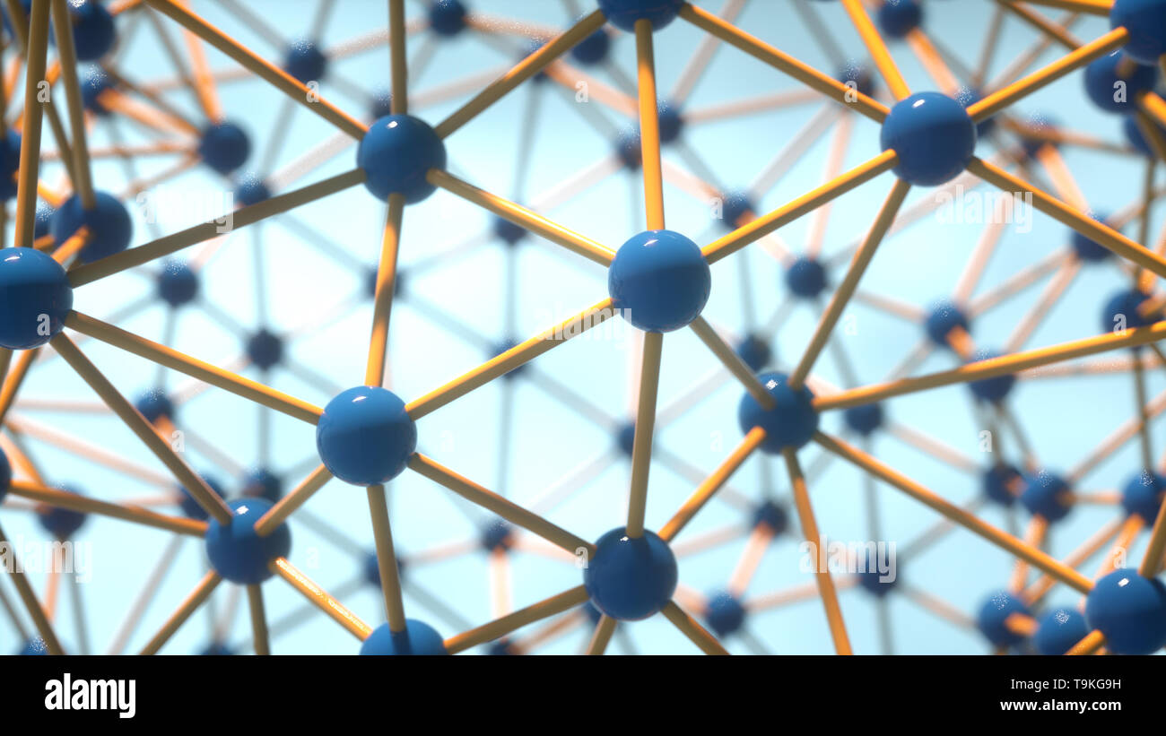 Structure 3d rendering connection and particles Stock Photo - Alamy