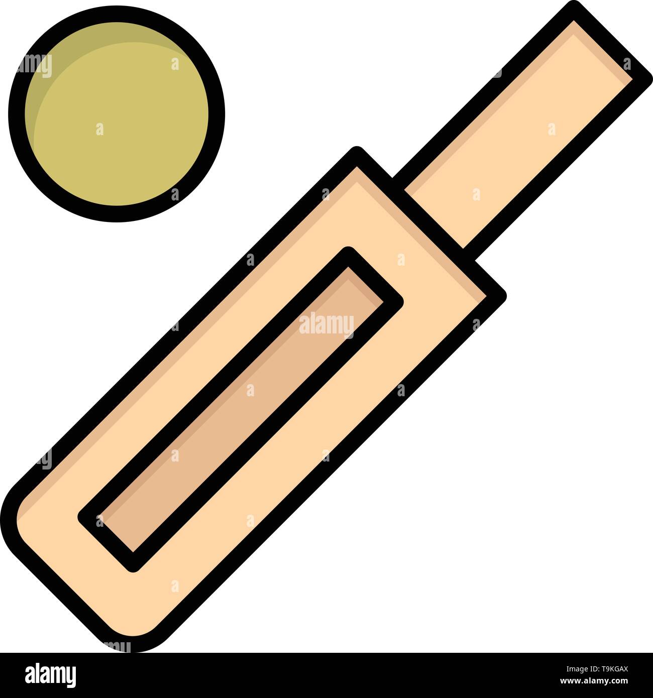 Cricket bat icon vector vectors hi-res stock photography and images - Alamy