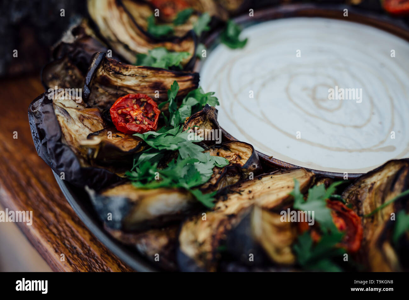 Fresh Gourmet FOOD Preparation. Luxury Kitchen dishes. Fine ingredients ...