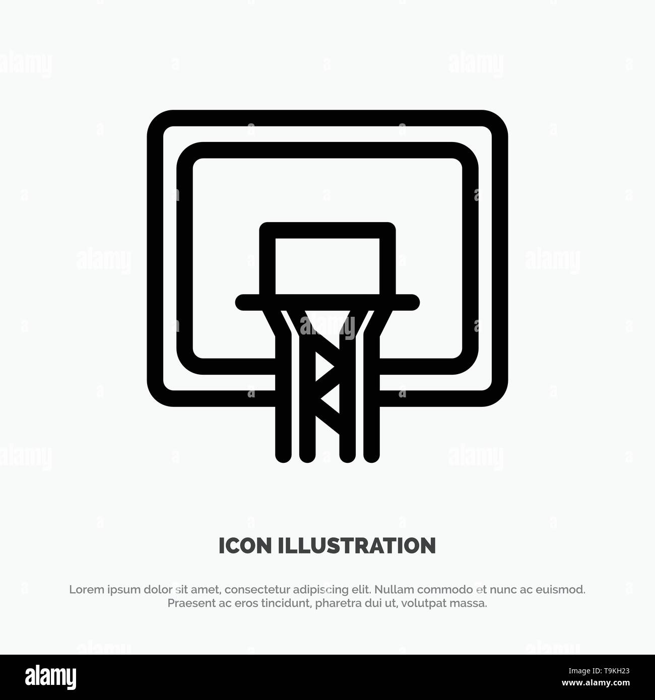 Basketball hoop backboard Stock Vector Images - Alamy