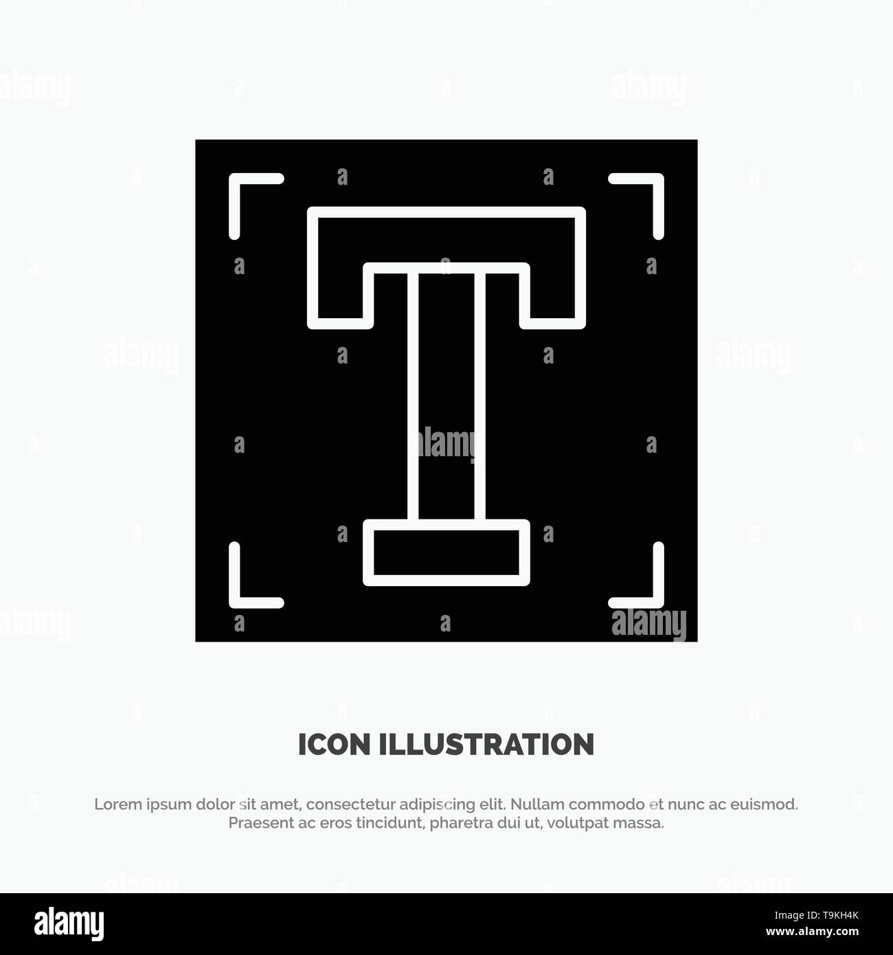 Designer Font Path Program Text Solid Glyph Icon Vector Stock Vector Image And Art Alamy