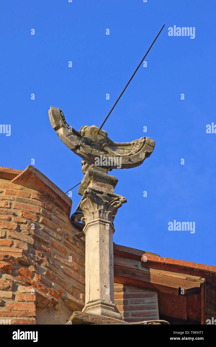 Very Old Sundial Clock Landmark in Florence Italy Stock Photo - Alamy