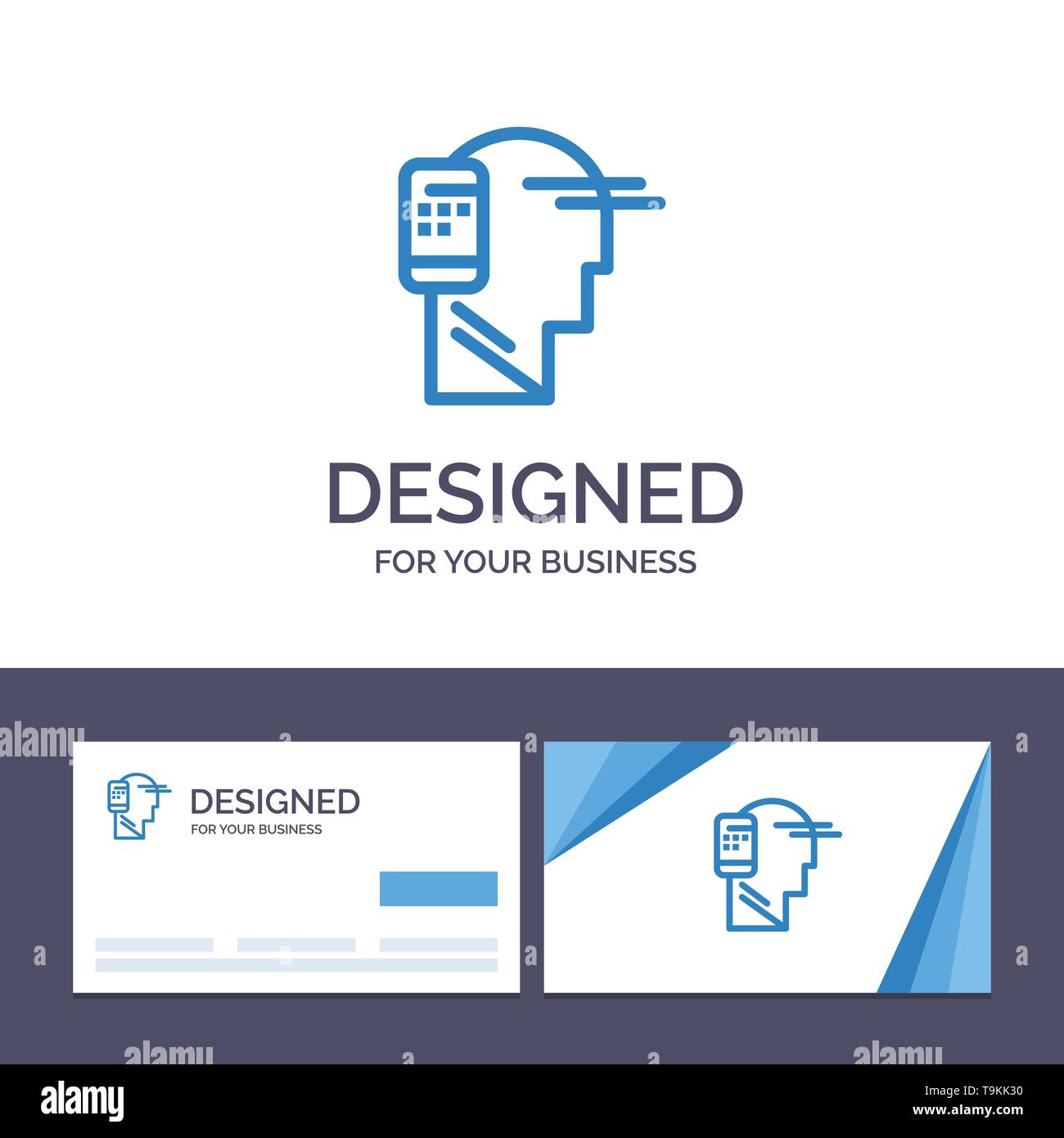 Creative Business Card And Logo Template Communication Connected Human Mobile Mobility