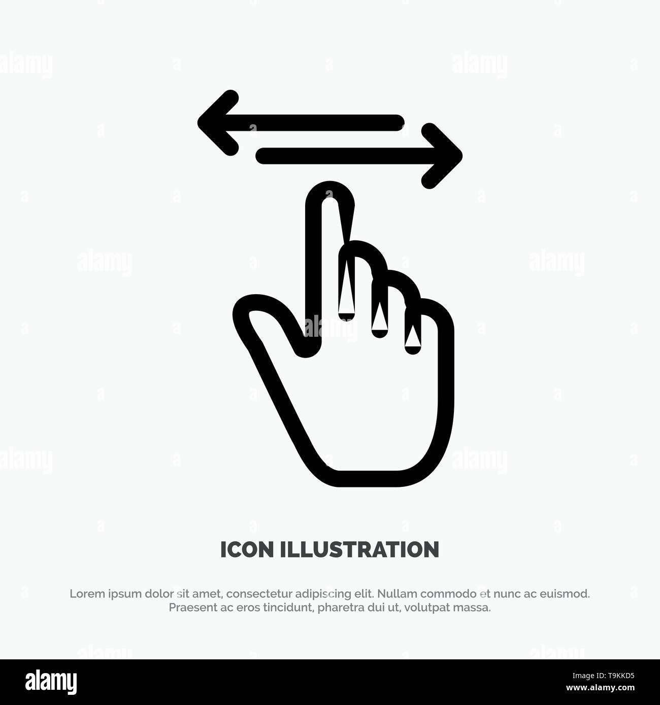 Hand with pointing finger left and right Stock Vector Images - Alamy