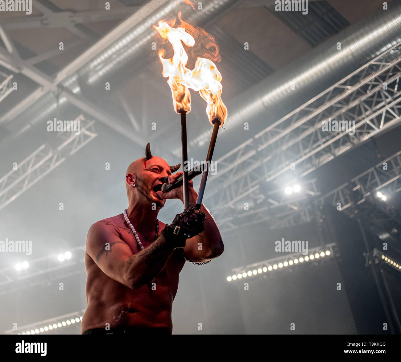 Norway, Stavanger - April 28, 2017. The German eurodance group 666 ...