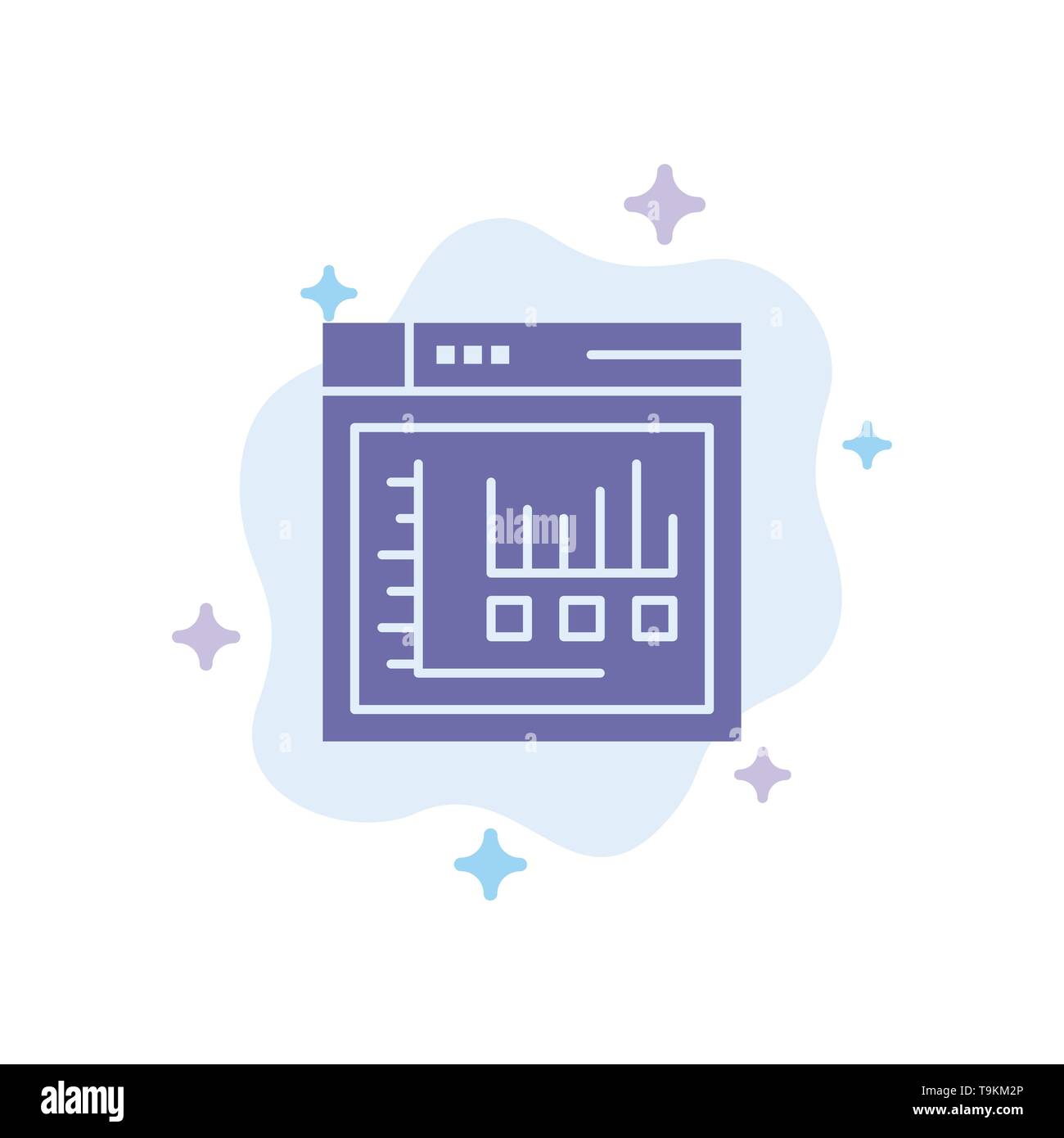 Browser, Internet, Web, Static Blue Icon on Abstract Cloud Background ...