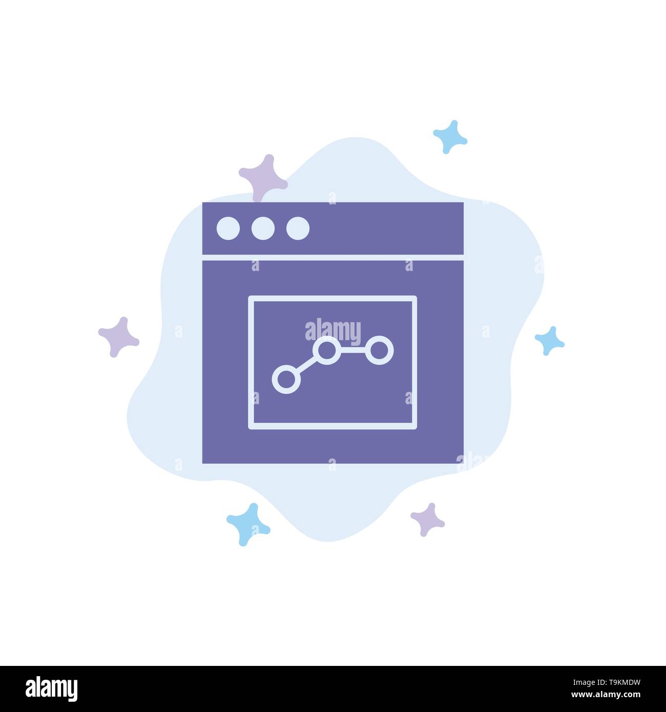 Analytics, Communication, Interface, User Blue Icon on Abstract Cloud ...