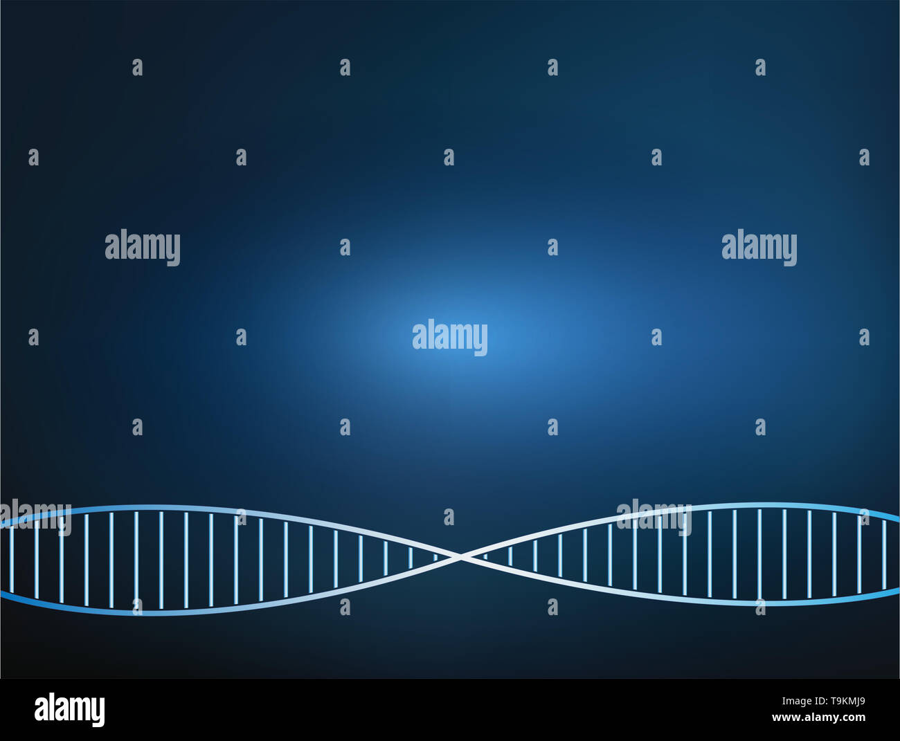 dna vector blue line Blue background Stock Photo - Alamy