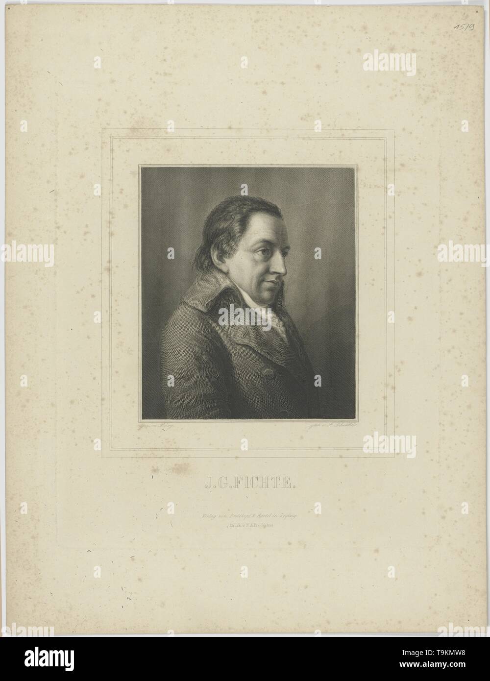 Portrait of Johann Gottlieb Fichte (1762-1814). Museum: PRIVATE ...