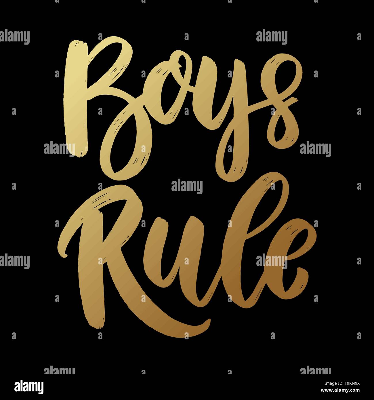 Boys rule. Lettering phrase on dark background. Design element for ...