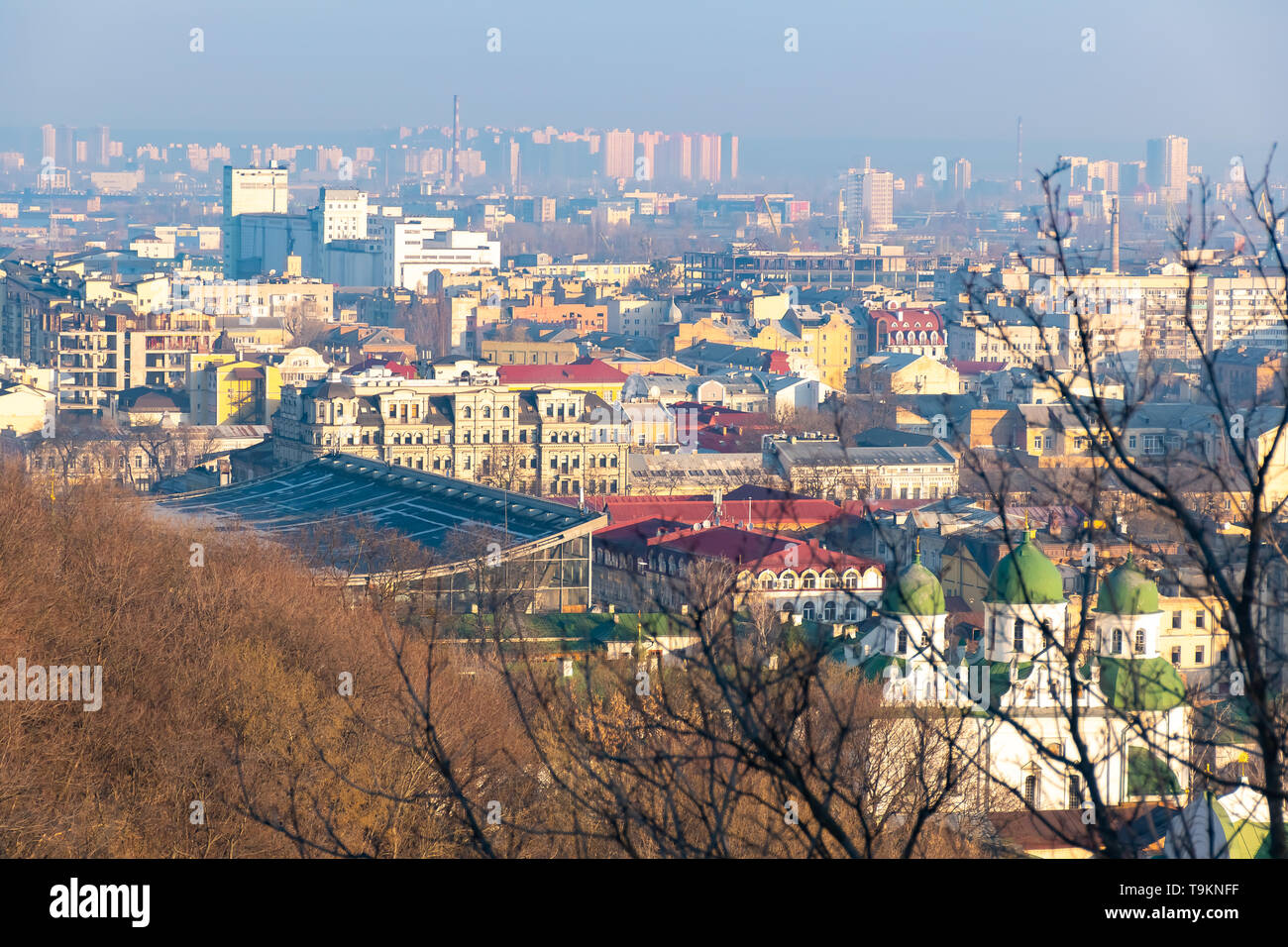 Kiev cityscape with view to the city with unique architecture, Ukraine ...
