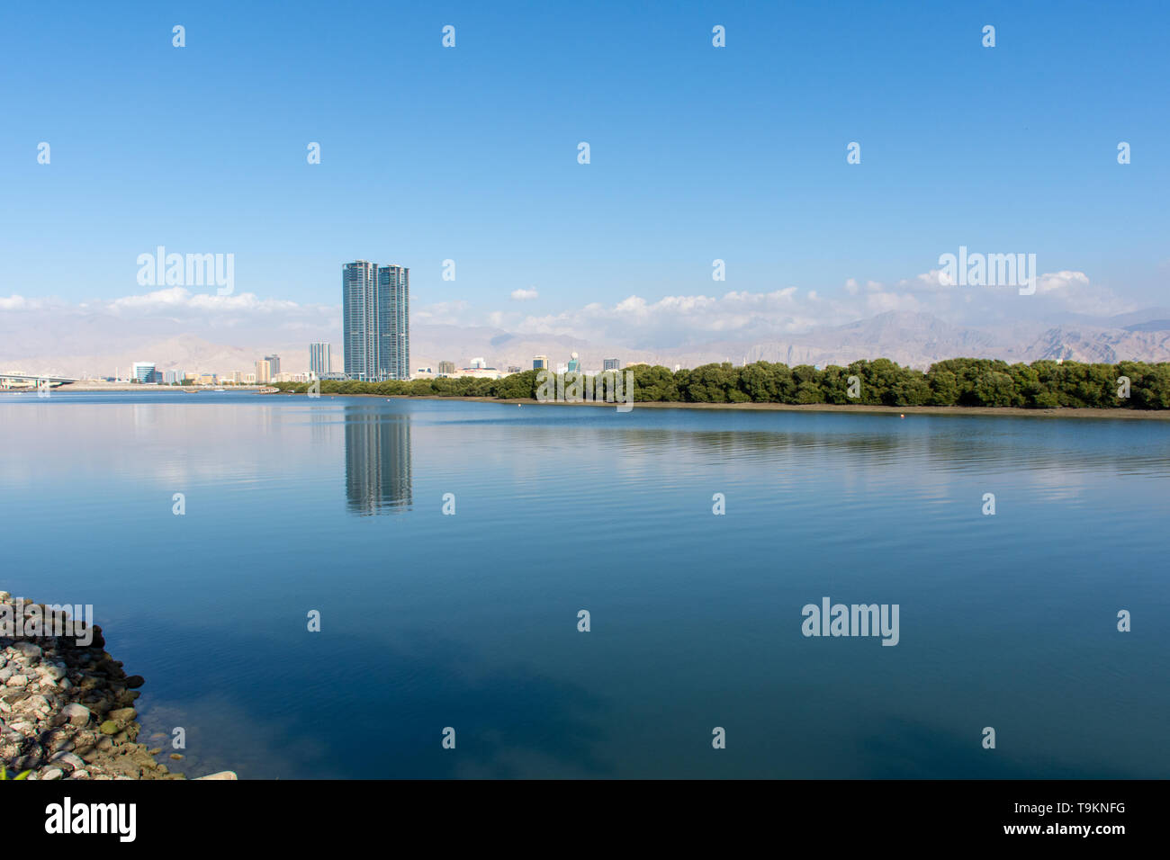 Ras al Khaimah View from the Corniche towards the Julphar Towers on the ...